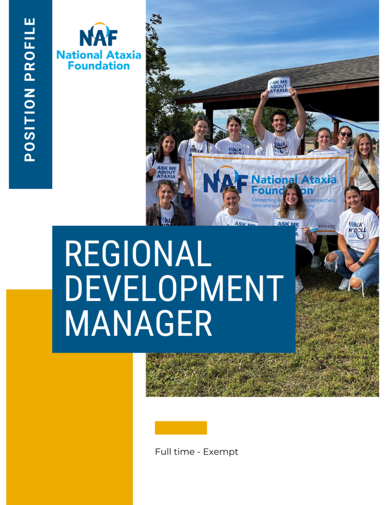NAF is Hiring a Regional Development Manager - National Ataxia Foundation